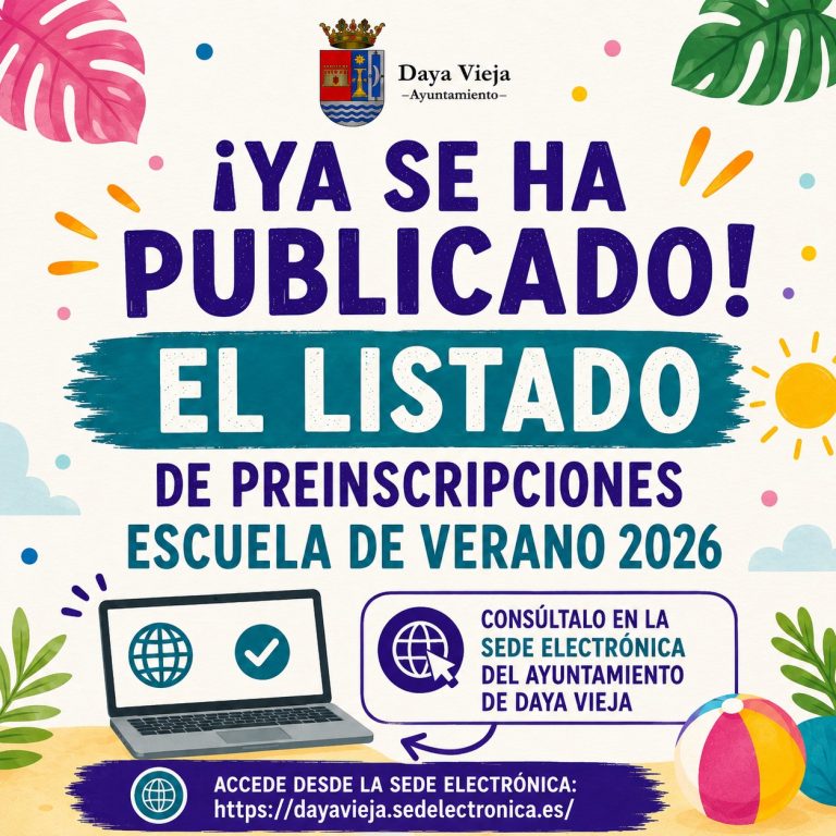 ¡Escuela de verano 2026! > Ayuntamiento de Daya Vieja